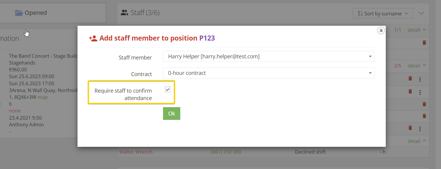 Introducing Attendance Confirmation Feature